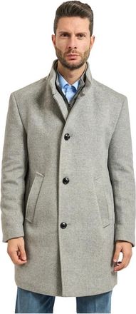 Bugatti Homme, Manteaux, Gris, Taille: 2XL Manteau &agrave; col montant