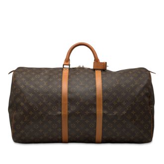 Louis Vuitton Coated Canvas Monogram Keepall 60