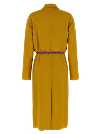 Gucci Womens Bicolor Viscose Midi Dress