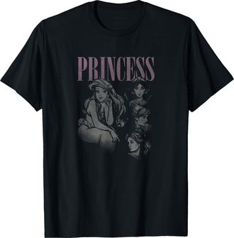 Disney Princess Dark Princess Ariel Jasmine Belle Cinderella T-Shirt