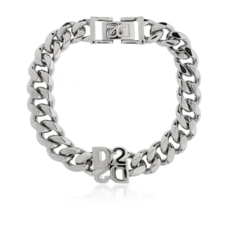 Dsquared2 Homme, Accessoires, Gris, Taille: M Bracelet en laiton avec logo