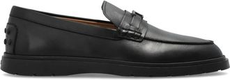 Tod's Loafer aus Leder mit Metall-Logo - - Shoes - Herren - Schwarzk - 42 EU