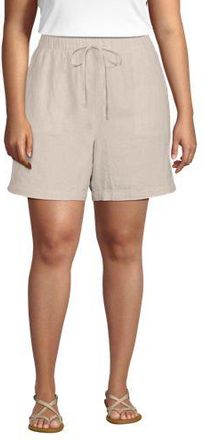 Lands End Leinen-Schlupfshorts, Damen, Größe:52-54 plus, Weiß, Leinen, by Lands End