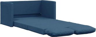 vidaXL Bodensofa mit Schlaffunktion Blau 112x174x55 cm Stoff Vidaxl