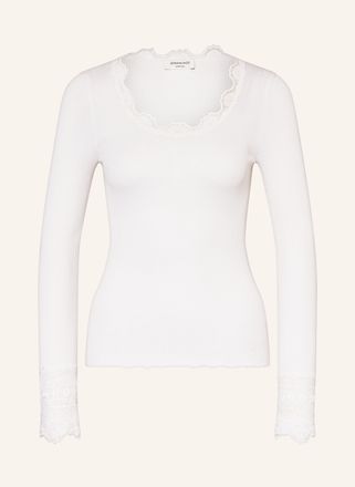 Rosemunde Longsleeve Benita Aus Seide Mit Spitze weiss