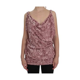 Exte Seidenmischung Blumenprint Top - - Tops - Damen - Rosa - XS