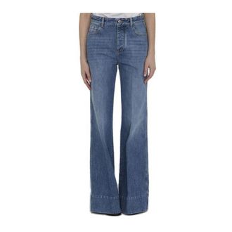 Bottega Veneta High-Waisted Wide-Leg Jeans - - Jeans - Damen - Blau - 2XS