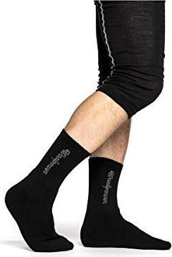 Woolpower Chaussettes thermiques Woolpower 400 - Avec logo M Noir