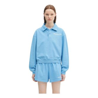 Sporty & Rich Wellness Club Mc Polo - - Sweatshirts & Hoodies - Damen - Blau - L
