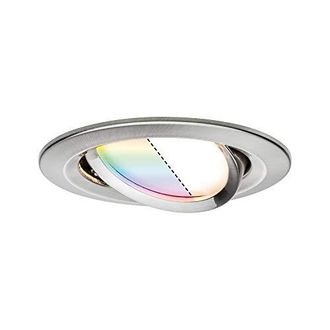 Paulmann 92964 SmartHome Zigbee Einbauleuchte LED Coin Nova Plus 1x3,5W RGBW Eisen geb&uuml;rstet