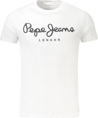 Pepe Jeans London Wei&szlig;es Baumwoll Herren T-Shirt - - Tops - Herren - Wei&szlig; - L