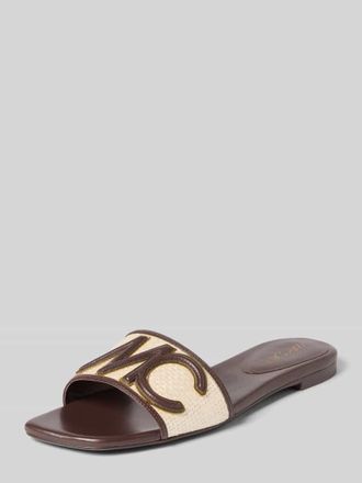 Marc Cain Sandalette aus Leder-Textil-Mix mit Label-Detail