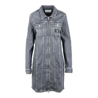 Calvin Klein Jeans Femme, Robes, Gris, Taille: 36 FR Robe en jean