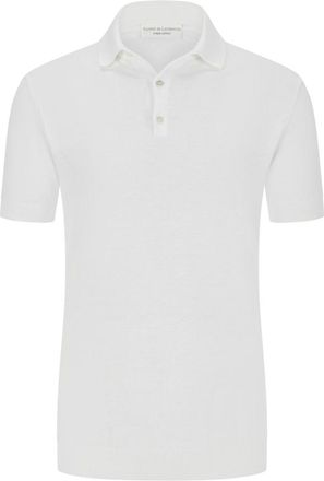 FILIPPO DE LAURENTIIS Leichtes Strick-Poloshirt aus Crepe Cotton in
