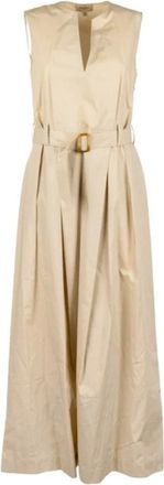 Woolrich Femme, Robes, Blanc, Taille: 38 FR Robe Longue Ceintur&eacute;e