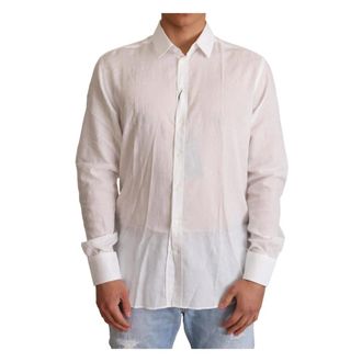 Dolce & Gabbana Martini Hemd - - Shirts - Herren - Wei&szlig; - L