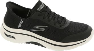 Skechers Damen Go Walk Arch Fit 2.0 Valencia Hands Free Slip-ins Sneaker, Schwarz/Wei&szlig;, 38 EU
