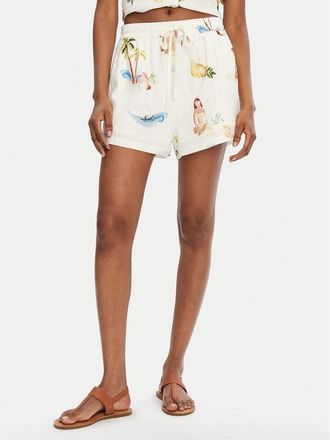 Seafolly Stoffshorts Isla Palm 55401-SH Écru Regular Fit