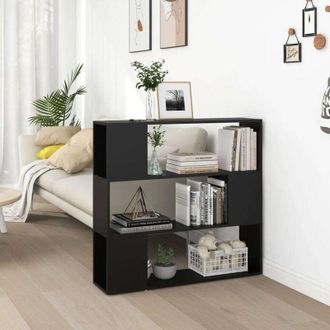 vidaXL Vidaxl - Biblioth&egrave;que/S&eacute;parateur de pi&egrave;ce Noir 100x24x94 cm