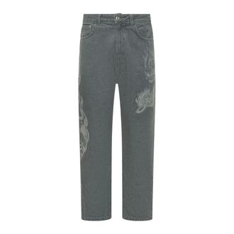 GCDS Gcds, Homme, Jeans, Gris, Taille: W32 Pantalon Large en Denim