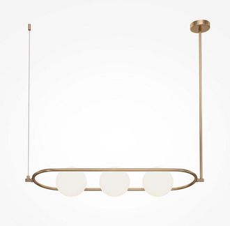 Maytoni Erich Moderne 3-flammige Kugel-Pendel-Deckenleuchte Messing E14 - Maytoni