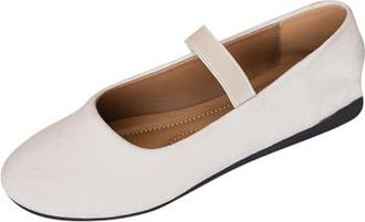 Generic Ballerines plates confortables pour femme, couleur unie, l&eacute;g&egrave;res, &eacute;l&eacute;gantes, d&eacute;contract&eacute;es, polyvalentes, respirantes, chaussures Mary Jane pour loisi