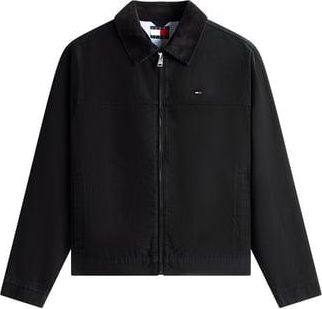 Tommy Hilfiger Veste droite &agrave; col contrast&eacute; en coton organique