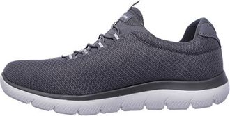 Skechers Homme Summits Fashion-Sneakers, Charcoal Mesh Trim, 45.5 EU
