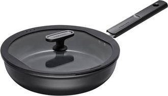 Fiskars Sauteuse avec Couvercle, Hard Face, Diam&egrave;tre 26 cm, Capacit&eacute; : 2,8 litres, Tous Types de Feux, Antiadh&eacute;sif, R&eacute;sistant aux Rayures, Aluminium/Plastique