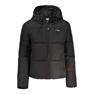 Fila Femme, Vestes, Noir, Taille: 38 FR Veste à capuche noire avec impression
