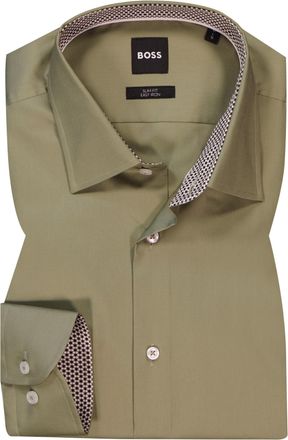 HUGO BOSS Herren Hemd grün Slim Fit