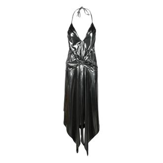 Alexandre Vauthier Langes Kleid mit Sch&ouml;&szlig;chenrock - - Dresses - Damen - Grau - M