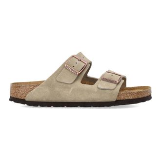 Birkenstock Homme, Chaussures, Beige, Taille: 41 EU Nu-pieds en daim &agrave; semelle douce