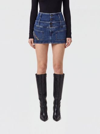 Diesel Mini-jupe De-Coriva-S taille haute en denim de coton avec poches plaqu&eacute;es