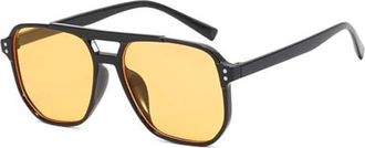 Generic Lunettes De Soleil Carr&eacute;es &Agrave; Grande Monture For Hommes, Vacances For Femmes, Conduite(Yellow)