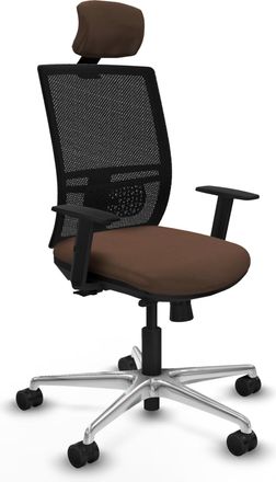 Piqueras y Crespo Stuhl mit verstellbaren Armlehnen, h&ouml;henverstellbarer Lendenwirbelst&uuml;tze und h&ouml;henverstellbarem Kopfteil, ausgestattet mit Syncro/Traslack und Schneid