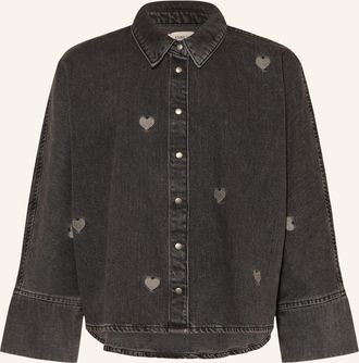 Only Jeansbluse schwarz