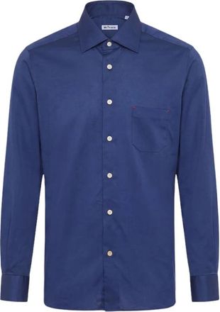 Kiton Chemise Nerano - Homme - Chemises - Bleu - Taille: XL