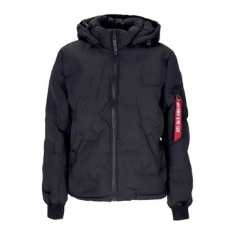Alpha Industries Homme, Vestes, Noir, Taille: XL Veste doudoune &agrave; capuche avec logo