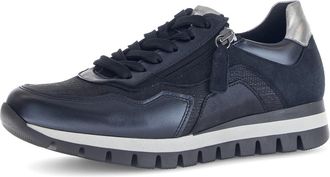 Gabor Damen Low-Top Sneaker, Frauen Sneaker,Freizeit,festlich,Schaft-weiten,senkfuss,senk-spreizfuss,Lady,Ladies,Ocean/antiksilber,38.5 EU / 5.5 UK