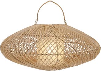 Guru Shop Deckenlampe/Deckenleuchte, in Bali Handgemacht aus Naturmaterial, Rattan - Modell Melinda, 22x50x50 cm