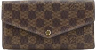 Louis Vuitton Pre-owned Porte Feuille Sarah Damier Long Wallet - Femme - Pre-owned - Brun - Taille: ONE Size