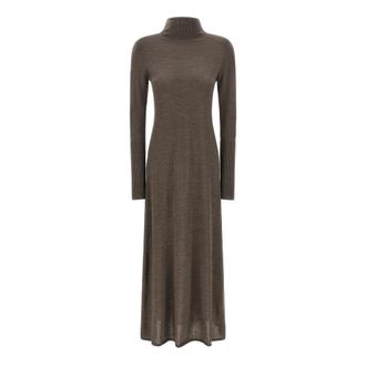 Pinko Langer Rollkragenpullover-Kleid - - Dresses - Damen - Braun - S