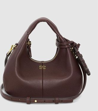 Ganni Sac Hobo Grained Chicory Coffee