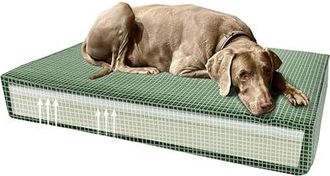 Madison New York Orthop&auml;disches Kissen, Samt, Gr&uuml;n, S