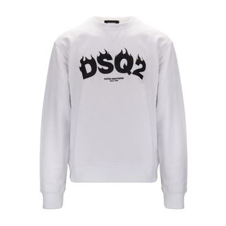 Dsquared2 Rundhals-Sweatshirt - - Sweatshirts & Hoodies - Herren - Wei&szlig; - XL