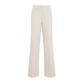 PESERICO Weite Baumwollhose - - Trousers - Damen - Beige - L