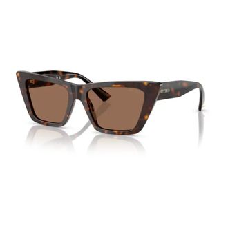Jimmy Choo London Femme, Accessoires, Brun, Taille: 53 MM Lunettes de soleil Cat-Eye avec verres marron fonc&eacute;