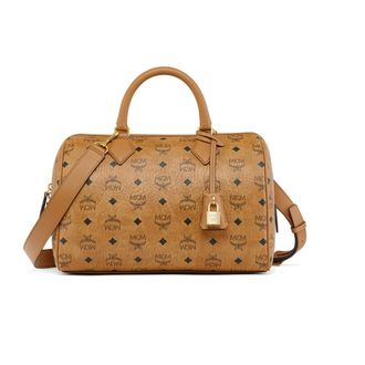 MCM Ella Boston in Visetos - - Bags - Damen - Braun - ONE SIZE