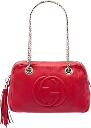 Gucci Sac bandouli&egrave;re Soho Pre-owned - Femme - Pre-owned - Rouge - Taille: ONE Size